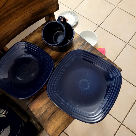 Fiestaware | Kitchen | 4 Pc Square Fiestaware Set Colbalt Blue | Poshmark
